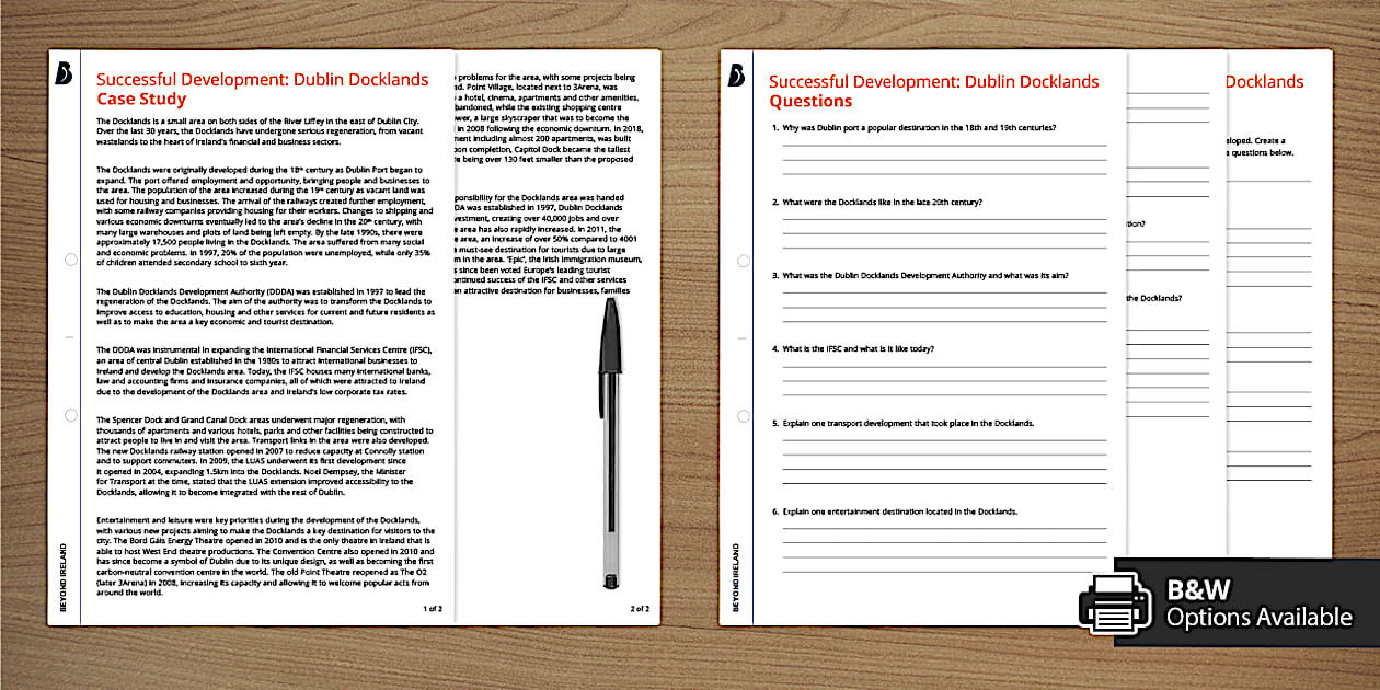 Successful Development: Dublin Docklands Case Study - Twinkl