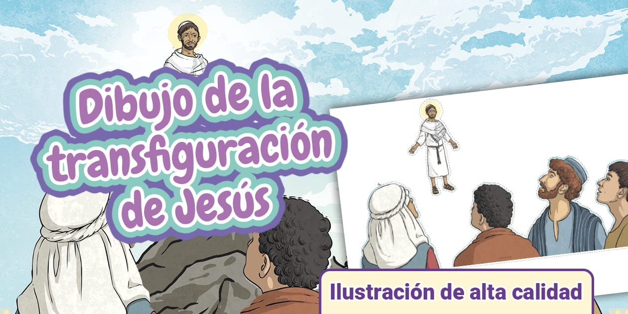 Dibujo de la transfiguración de Jesús - Twinkl