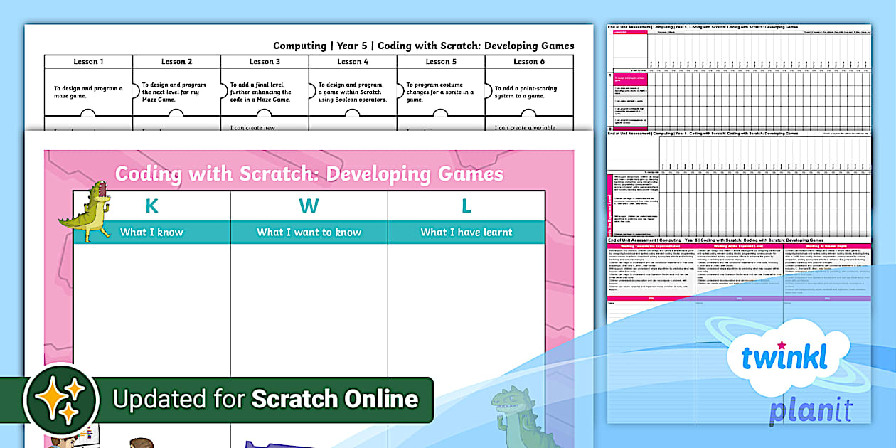 Computing - Scratch Year 5 Unit Assessment Pack - Twinkl