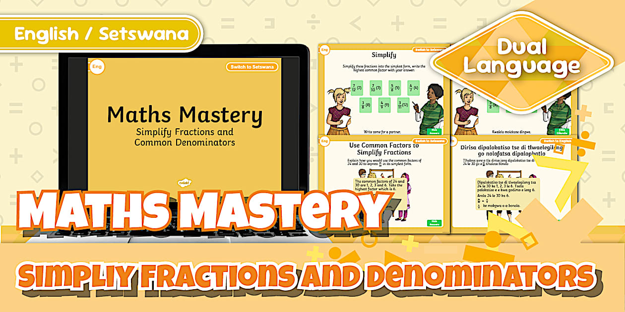 Grade 4 Maths - Term 3 - Fractions Simplify Fractions and Common ...