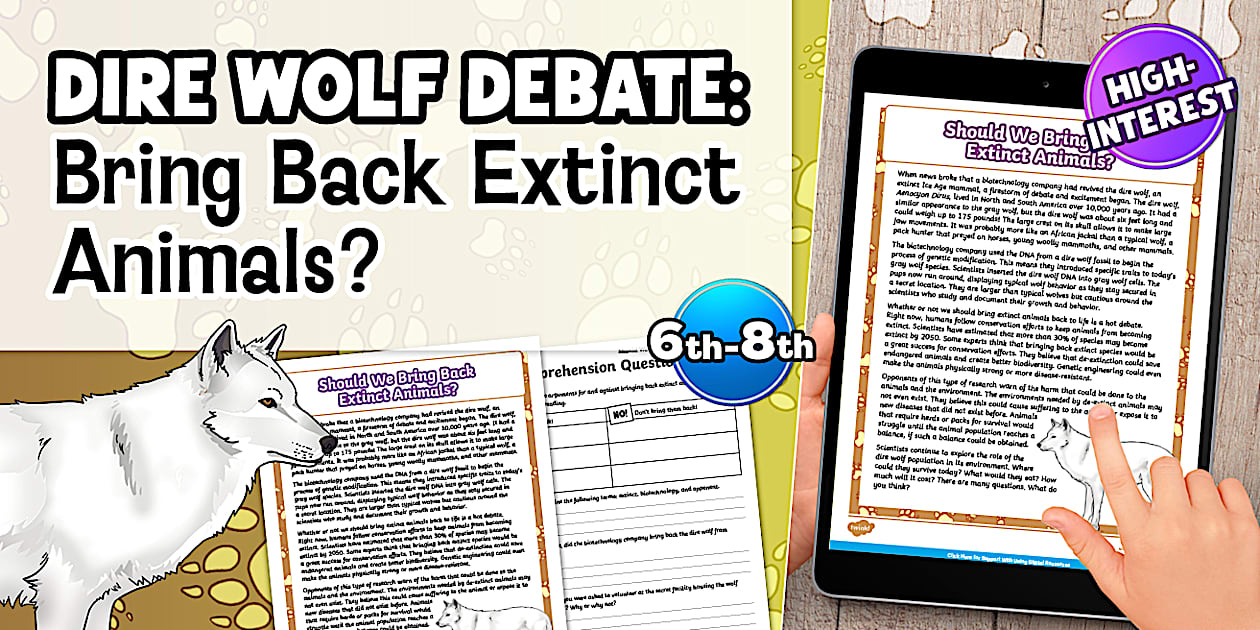 The De-Extinct Dire Wolf: Should We Bring Back Extinct Animals? Debate