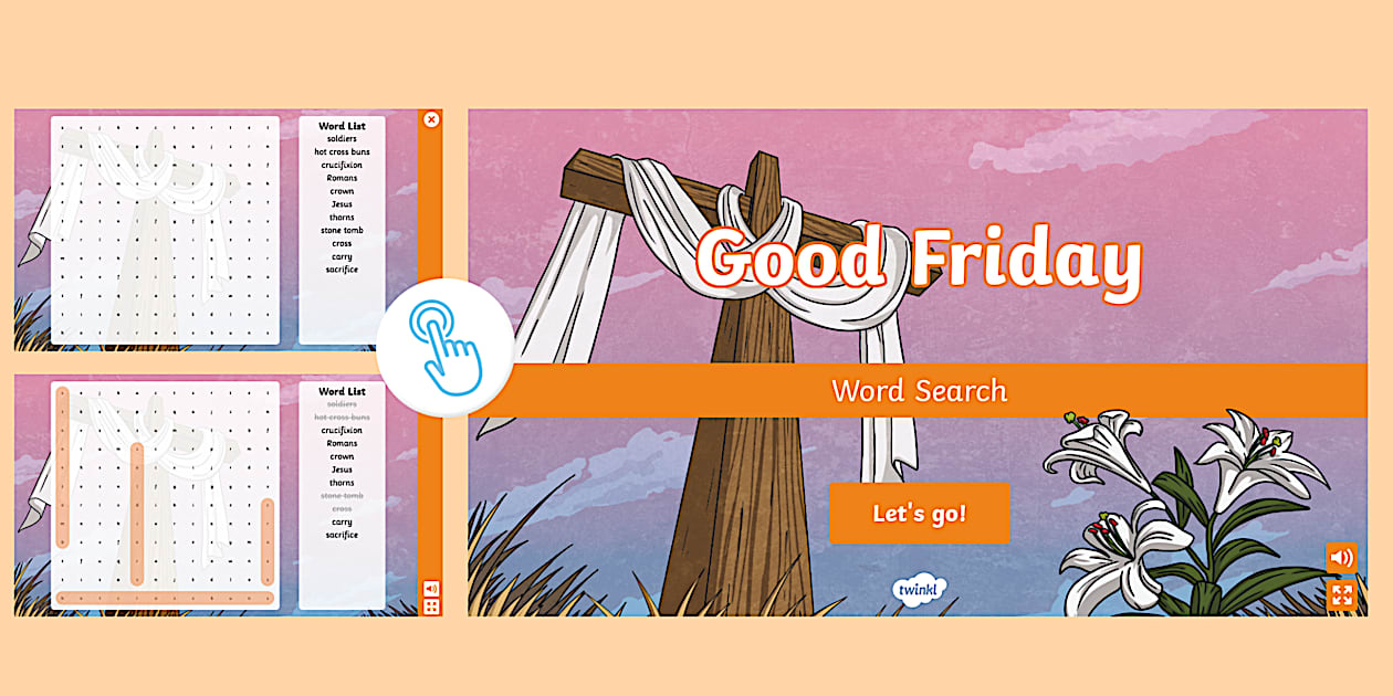 Good Friday Interactive Word Search (teacher made) - Twinkl