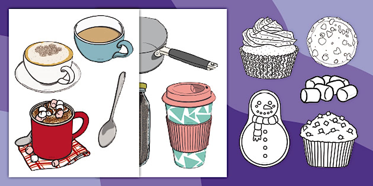 Hot Cocoa Stand Dramatic Play Cutouts - Twinkl