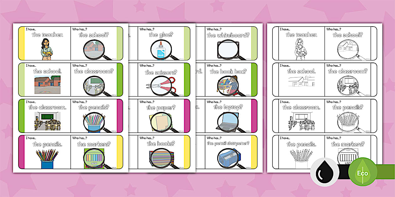 Back to School Loop Card Game (teacher made) - Twinkl