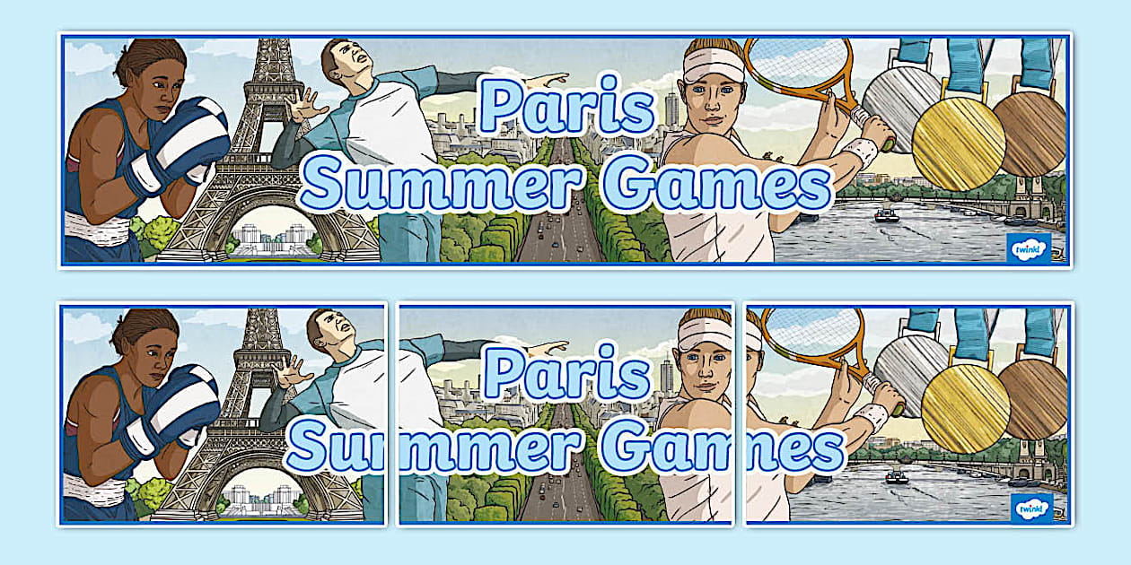 Paris Summer Games Display Banner (teacher made) - Twinkl