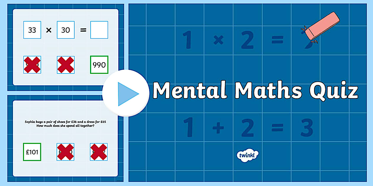 KS2 Mental Maths Quiz (teacher made) - Twinkl