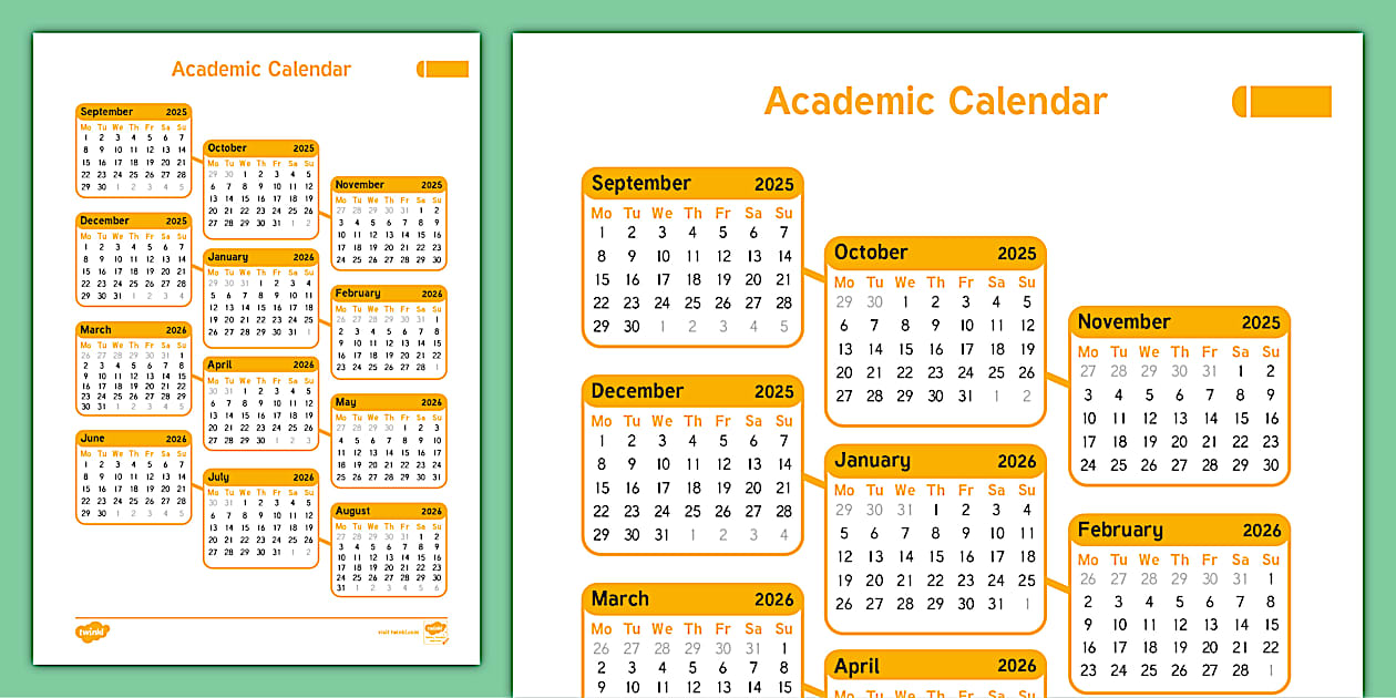 Teacher Planner Calendar Overview (Teacher-Made) - Twinkl