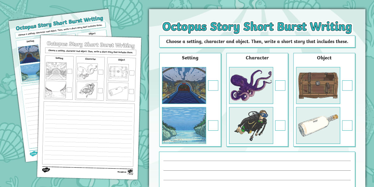 Octopus Story Short Burst Writing Template (Teacher-Made)