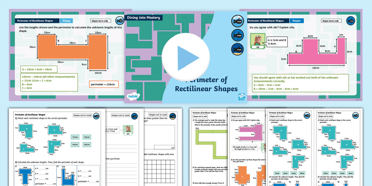 👉 Y5 DiM Step 2: Perimeter of Rectilinear Shapes - Twinkl