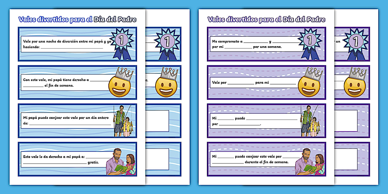 Día del Padre - vales de regalo (teacher made) - Twinkl