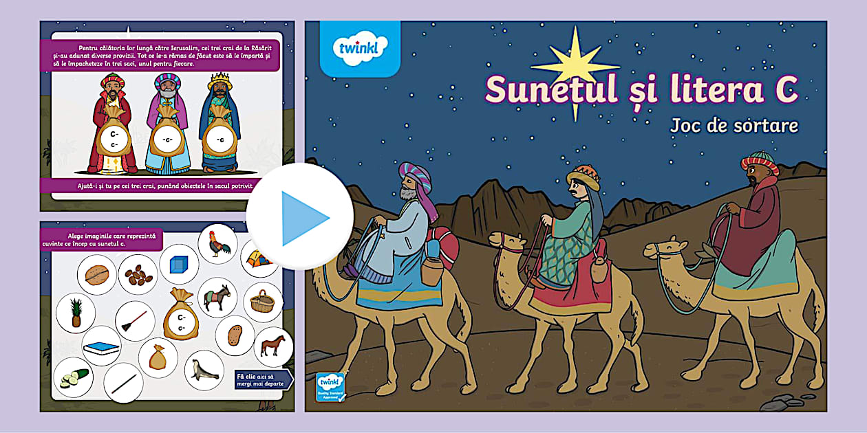 Sunetul și litera C – Joc de sortare PowerPoint - Twinkl