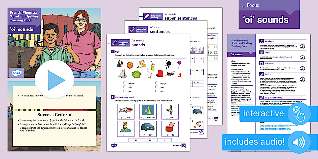 👉 French Phonics: Sound and Spelling Pack: 'oi' Sounds