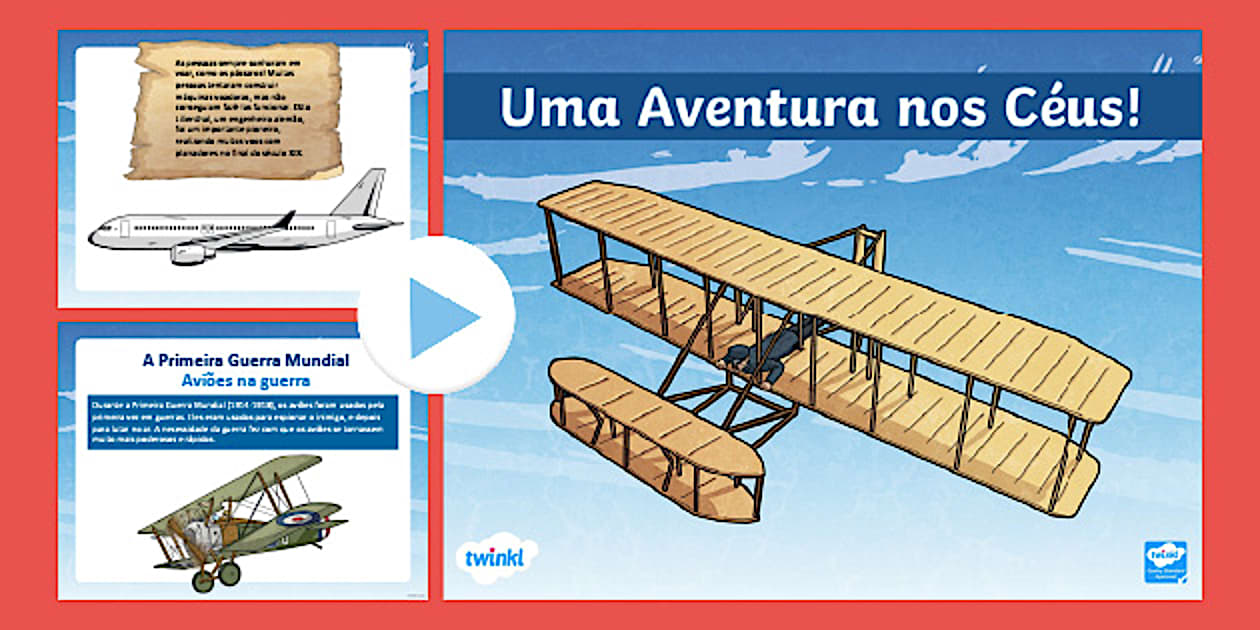 História Da Aviação Slides Teacher Made Twinkl