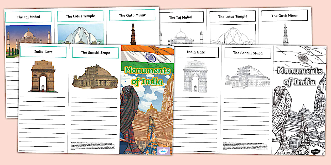 Monuments of India Leaflet Template (teacher made) - Twinkl