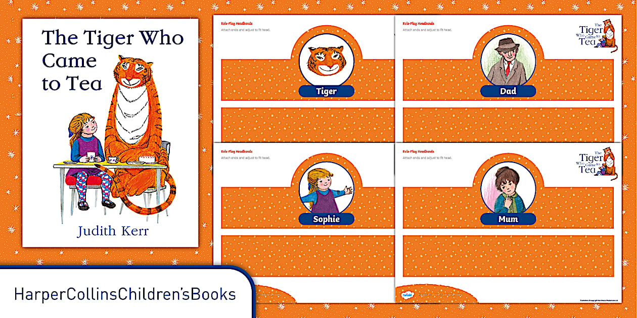 FREE! - The Tiger Who Came To Tea Role-Play Headbands