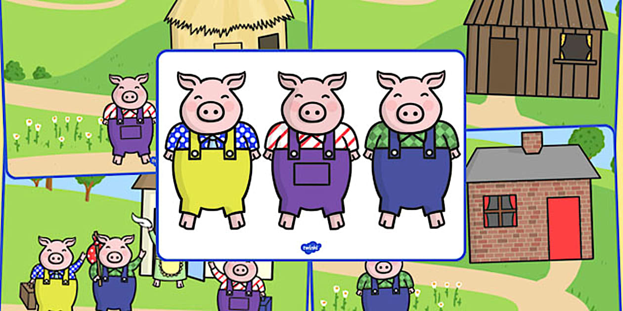 The 3 Little Pigs Voice Sounds Pictures - Twinkl