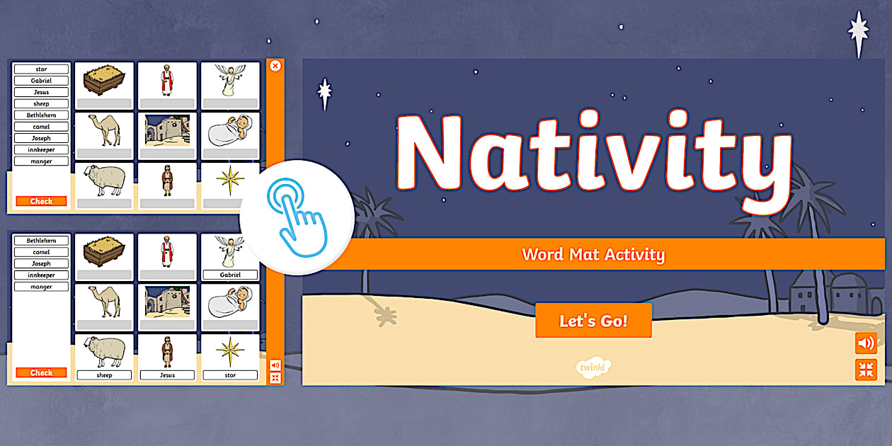 Interactive Nativity Word Mat Activity | Twinkl Go! - Twinkl