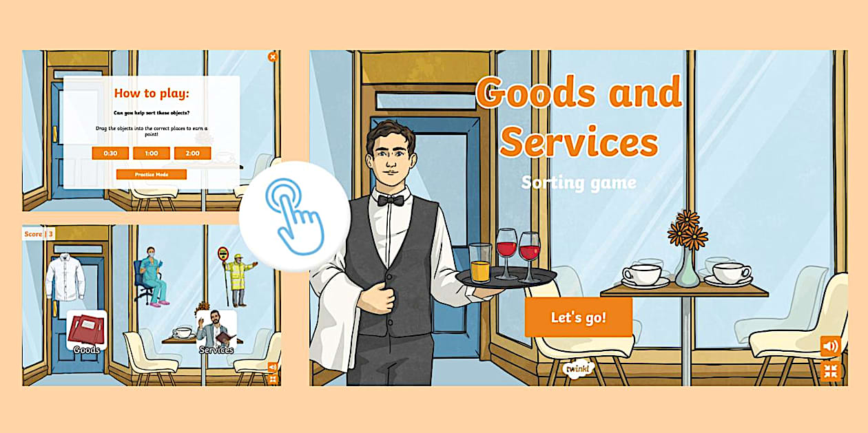 Goods and Services Interactive Sorting Activity - Twinkl