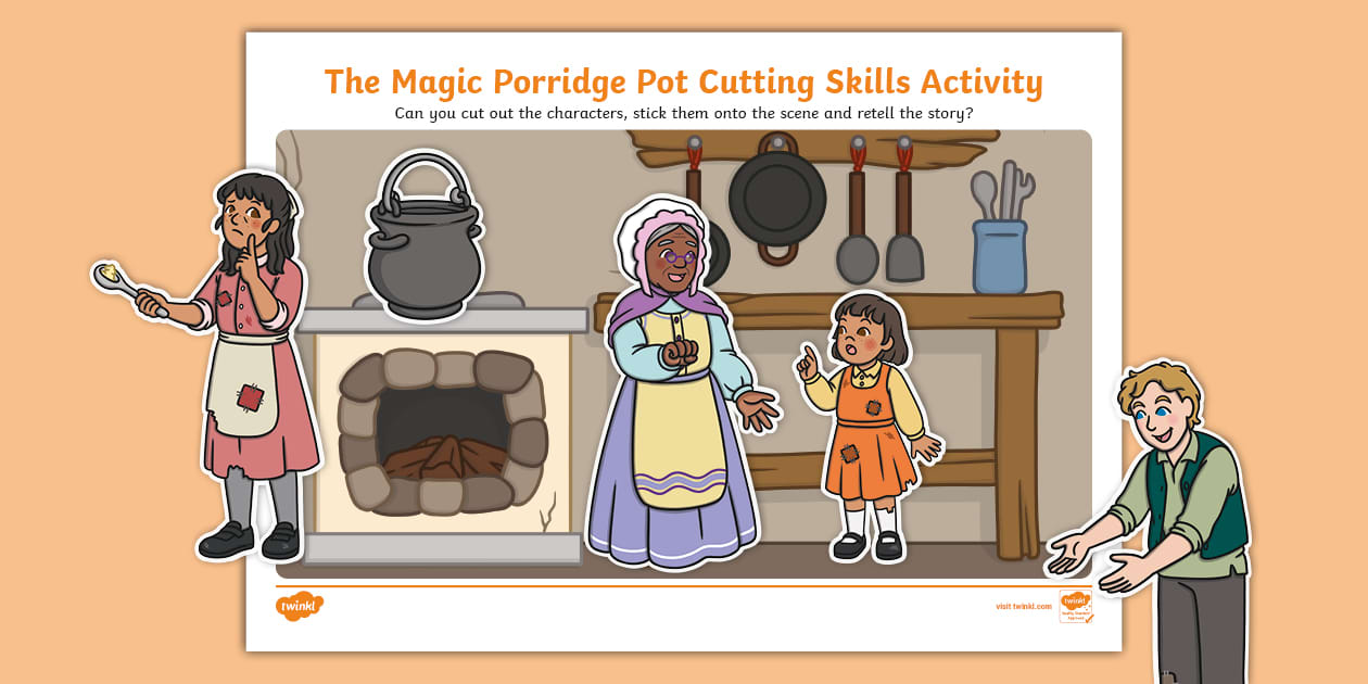 The Magic Porridge Pot Cutting Skills Activity | Twinkl