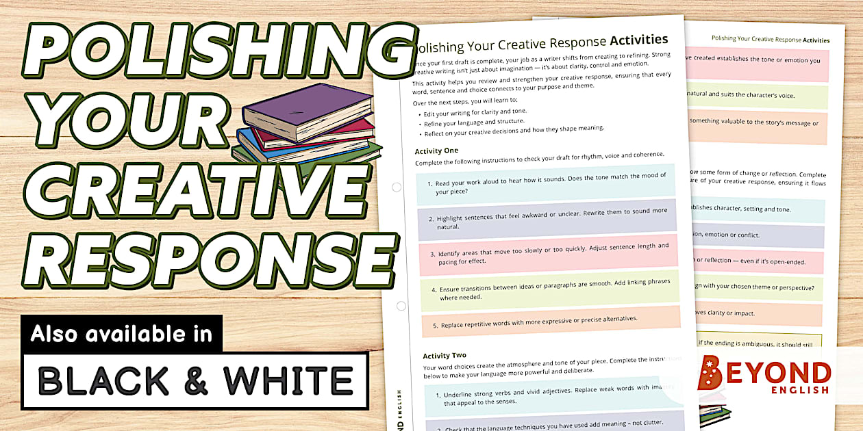 Polishing Your Creative Response - Activities