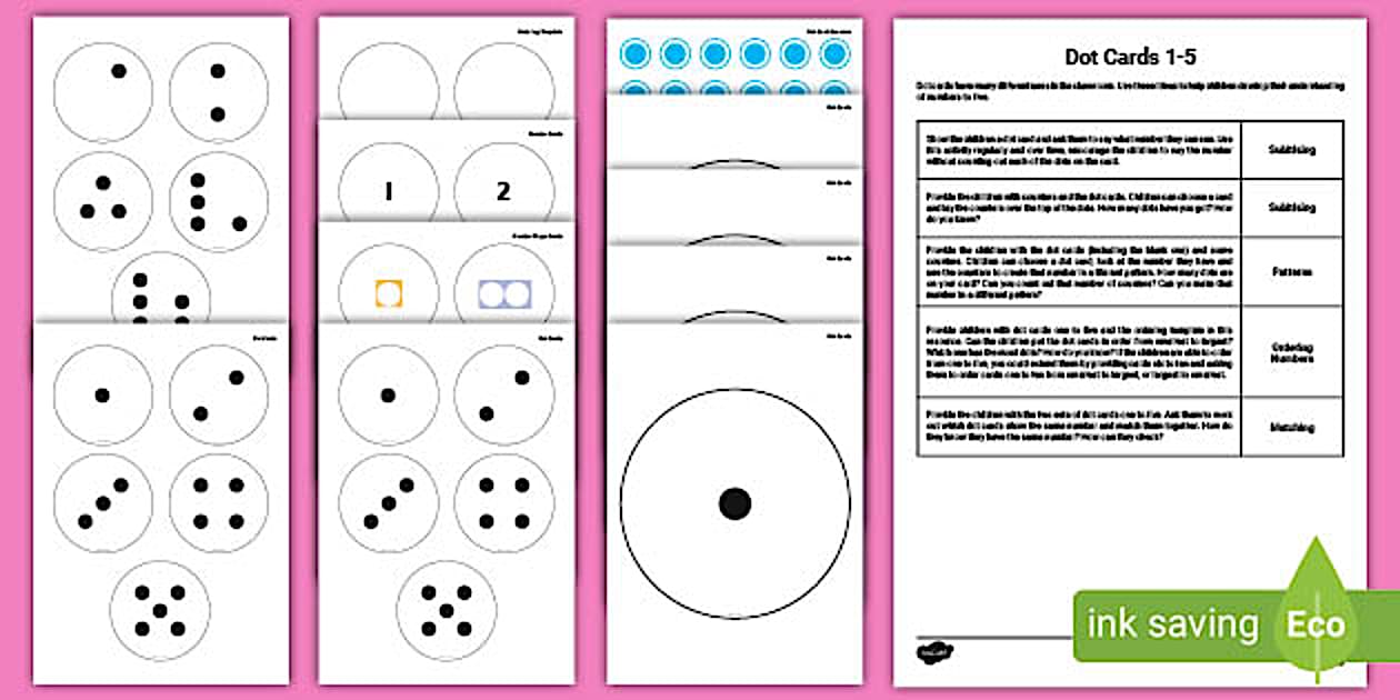 👉 Dot Cards 1-5 Adult Guidance and Resource Pack - Twinkl