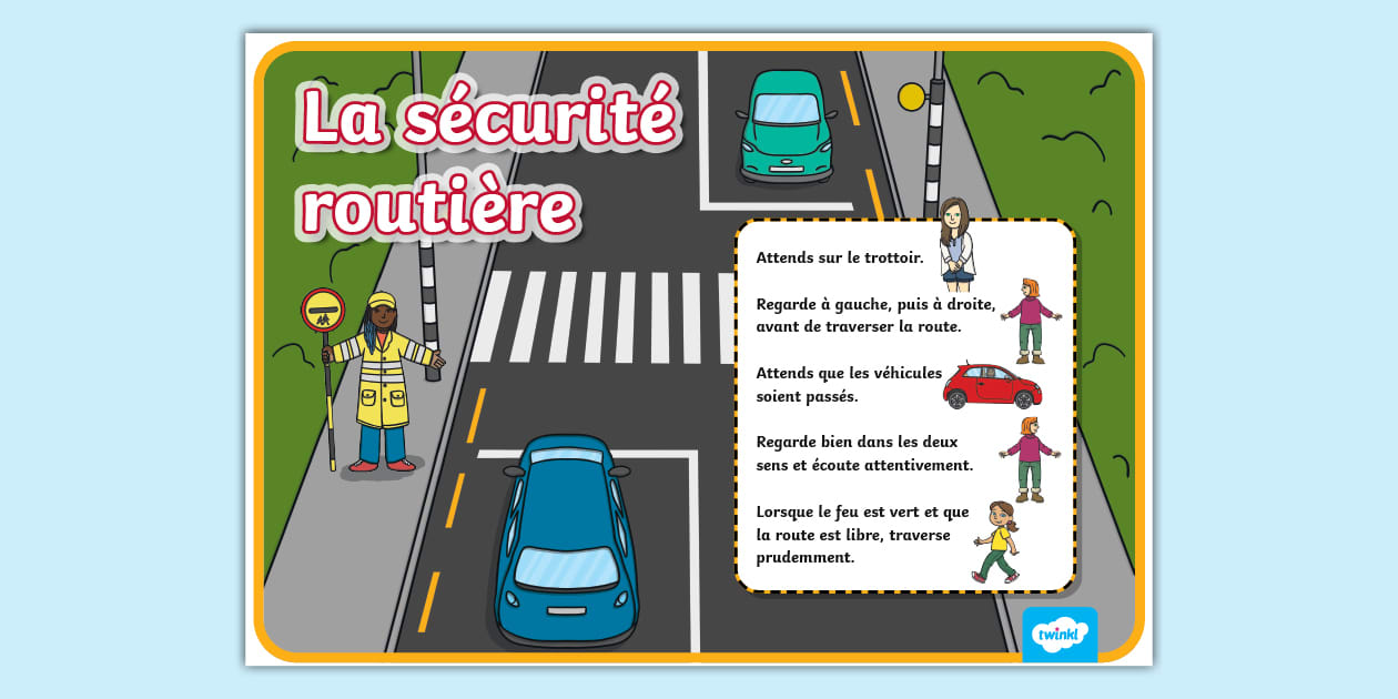 Affiche : La sécurité routière (teacher made) - Twinkl