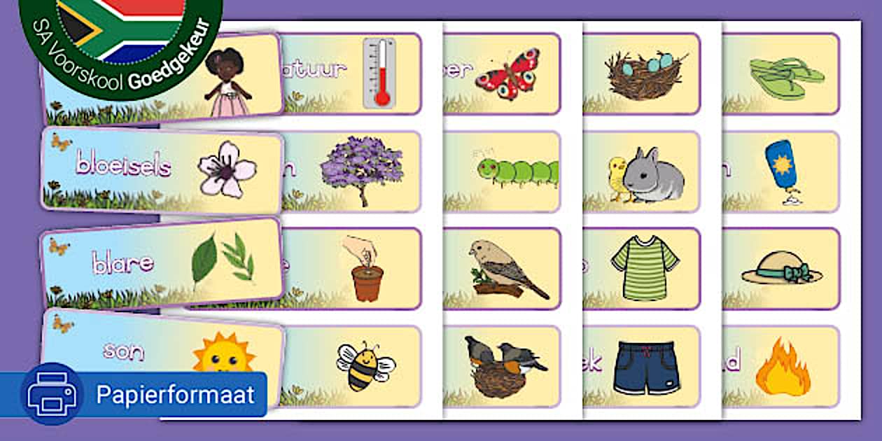 Lente: Woordkaarte (teacher made) - Twinkl