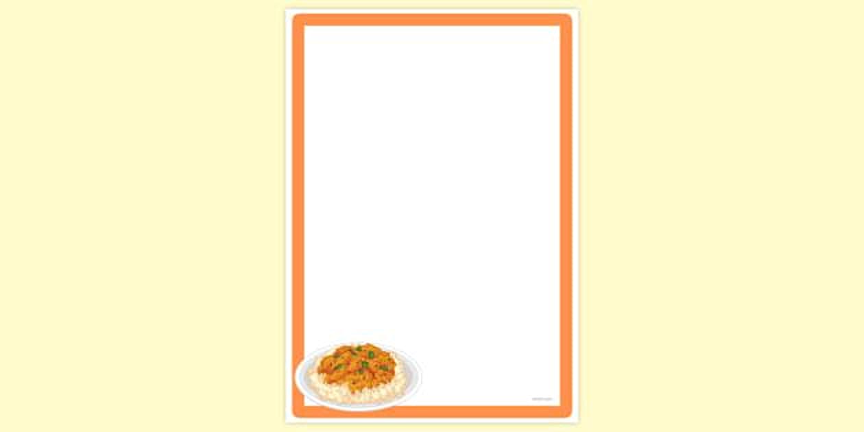 Rice Curry Sauce Page Border (Teacher-Made) - Twinkl