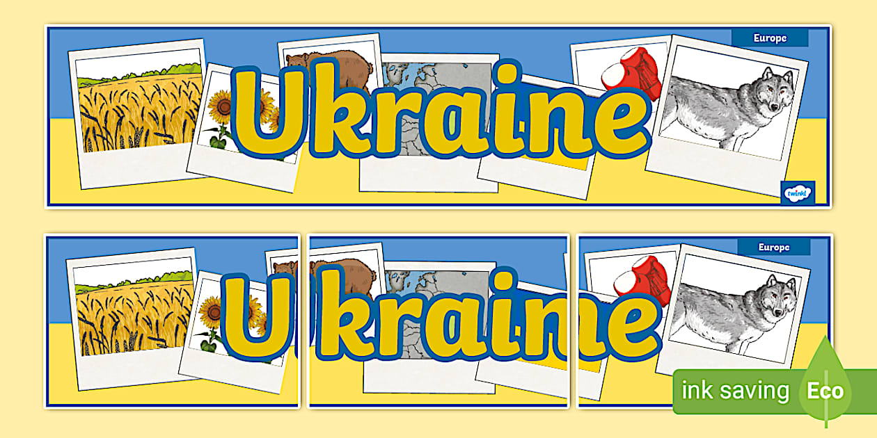 KS2 Ukraine Display Banner (teacher made) - Twinkl