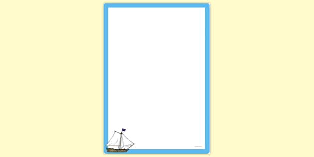 Pirate Ship Page Border | Page Borders | Twinkl Resources