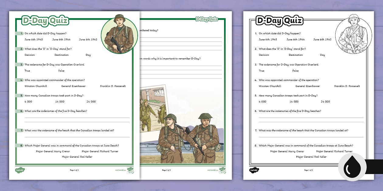 D-Day Quiz (Teacher-Made) - Twinkl