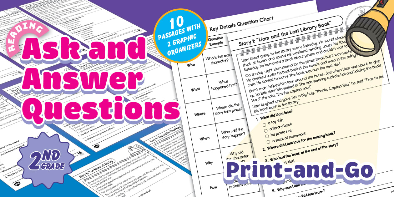 Second Grade Ask & Answer Questions About Details in Fiction