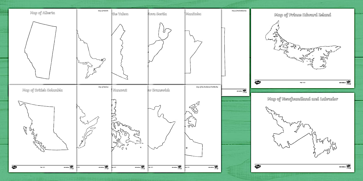 Provincial and Territorial Maps of Canada Activity Pack