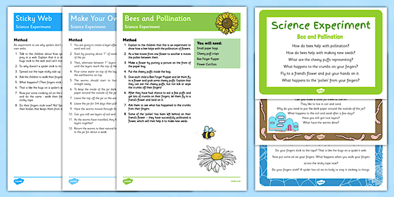 EYLF Insects Themed Science Experiments Resource Pack