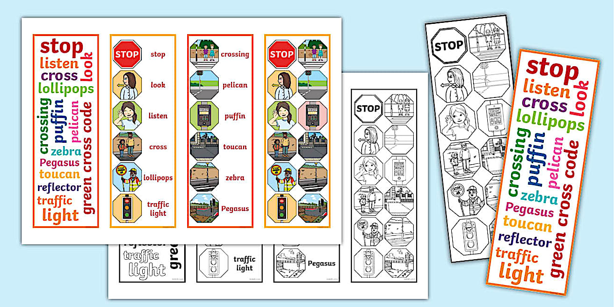 * NEW * Road Safety Bookmarks - Twinkl Health and Wellbeing