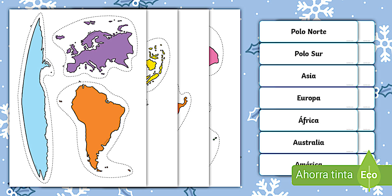 Mapa: Santa alrededor del mundo