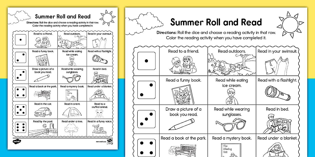 Summer Reading Charts | 1st Grade Resource | Twinkl USA