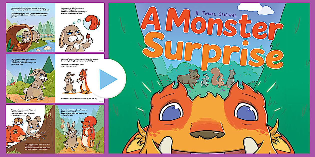 A Monster Surprise Story PowerPoint | Monster Story - Twinkl