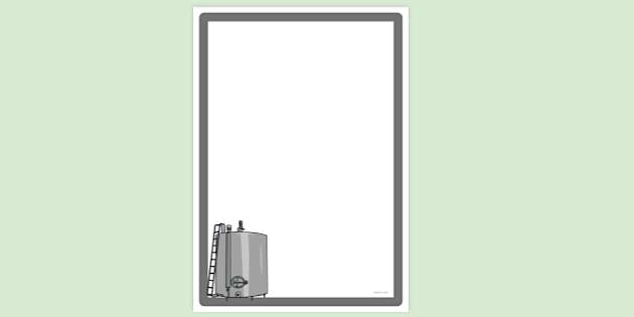 Simple Blank Milk Storage Tank Page Border