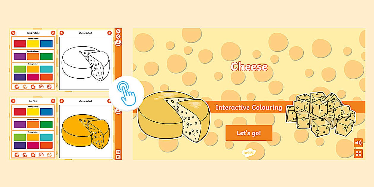 Cheese Interactive Colouring (teacher made) - Twinkl