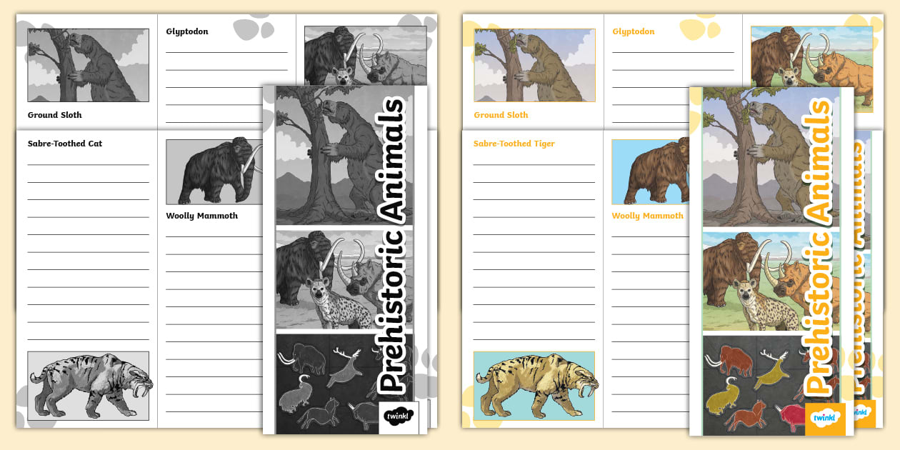 Prehistoric Animals Leaflet Template (Lehrer gemacht)