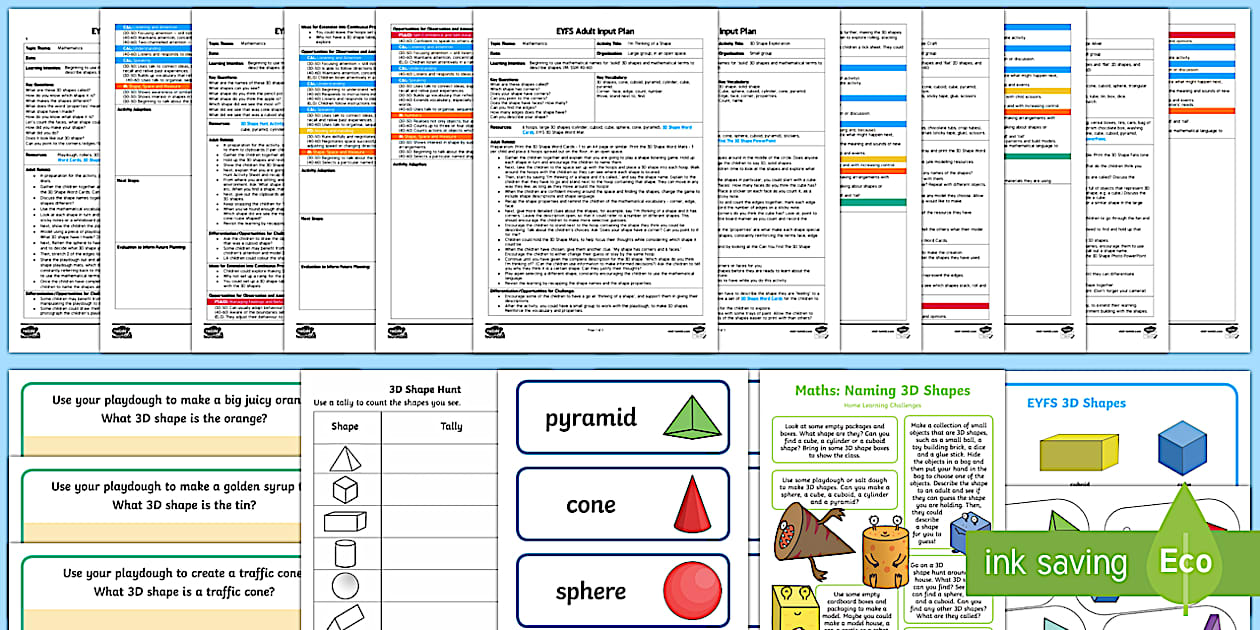 EYFS Maths: Beginning to Use Mathematical Names for 'Solid' 3D Shapes Adult