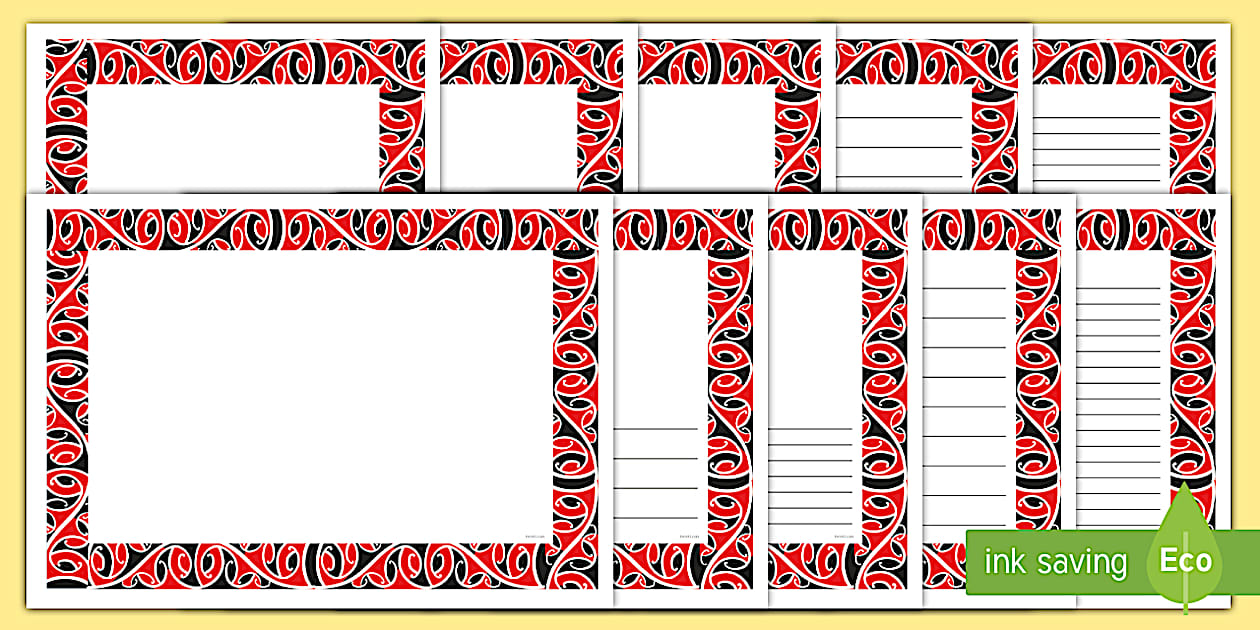 Mangopare Hammerhead Kōwhaiwhai Page Border Pack