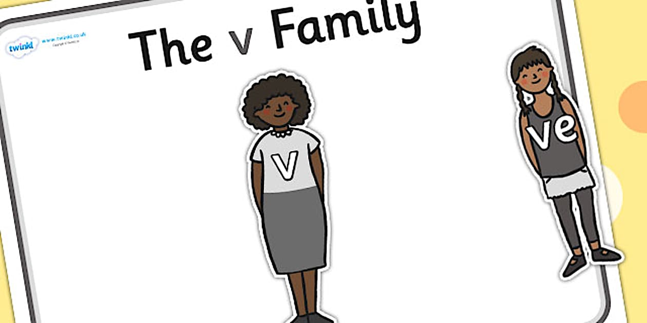 V Sound Family Cut Outs (teacher made) - Twinkl