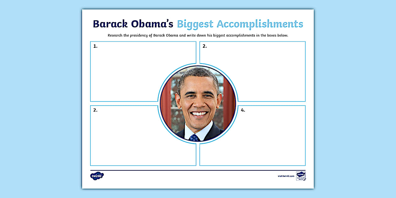 Obama’s Accomplishments Graphic Organizer | Twinkl Resources