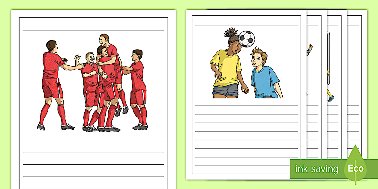 Black and White KS2 Football Writing Frames - Twinkl