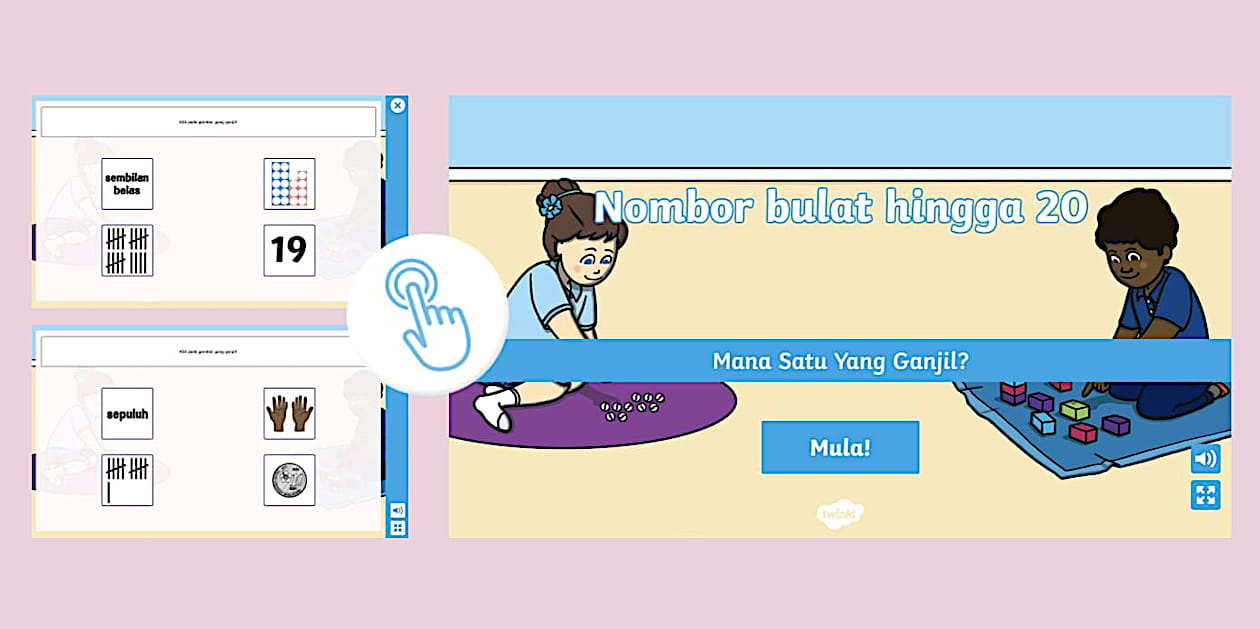 Permainan Interaktif Kenal Nombor Hingga 20 - Mana Satu Yang Ganjil