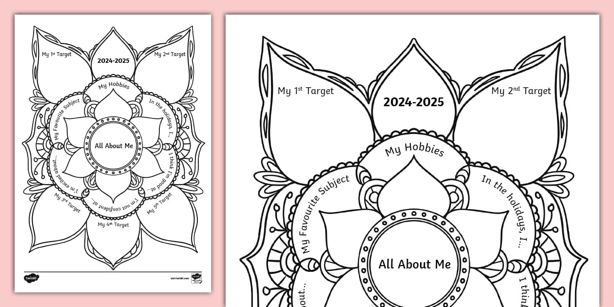 Back to School All About Me Mandala Activity (teacher made)