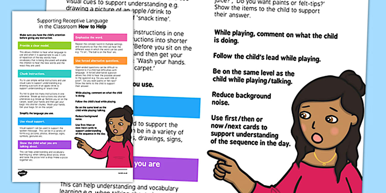 Black and White Supporting Receptive Language Disorder in the Classroom