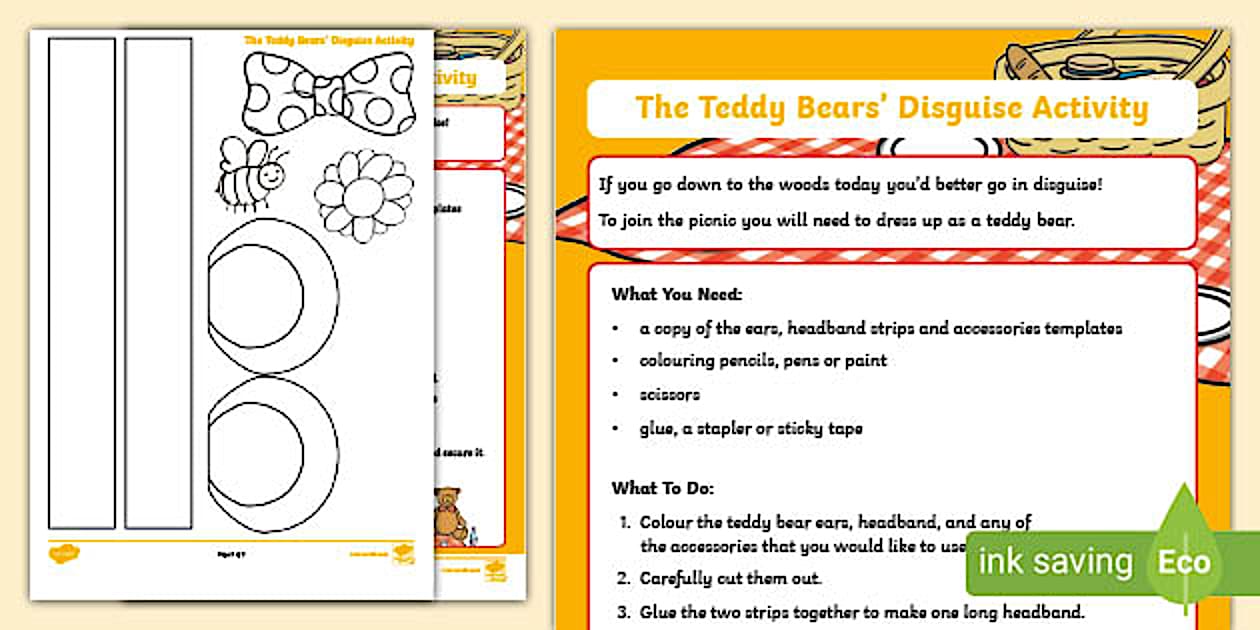 Teddy Bear Picnic Craft – Make Your Own Disguise – CfE